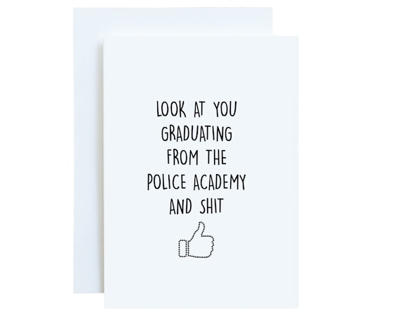 Police Academy Graduation Card Funny Police Officer Gift - Etsy