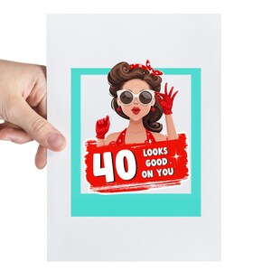 40th Birthday Card for Women, Best Friend Card, Turning Forty, Cute ...