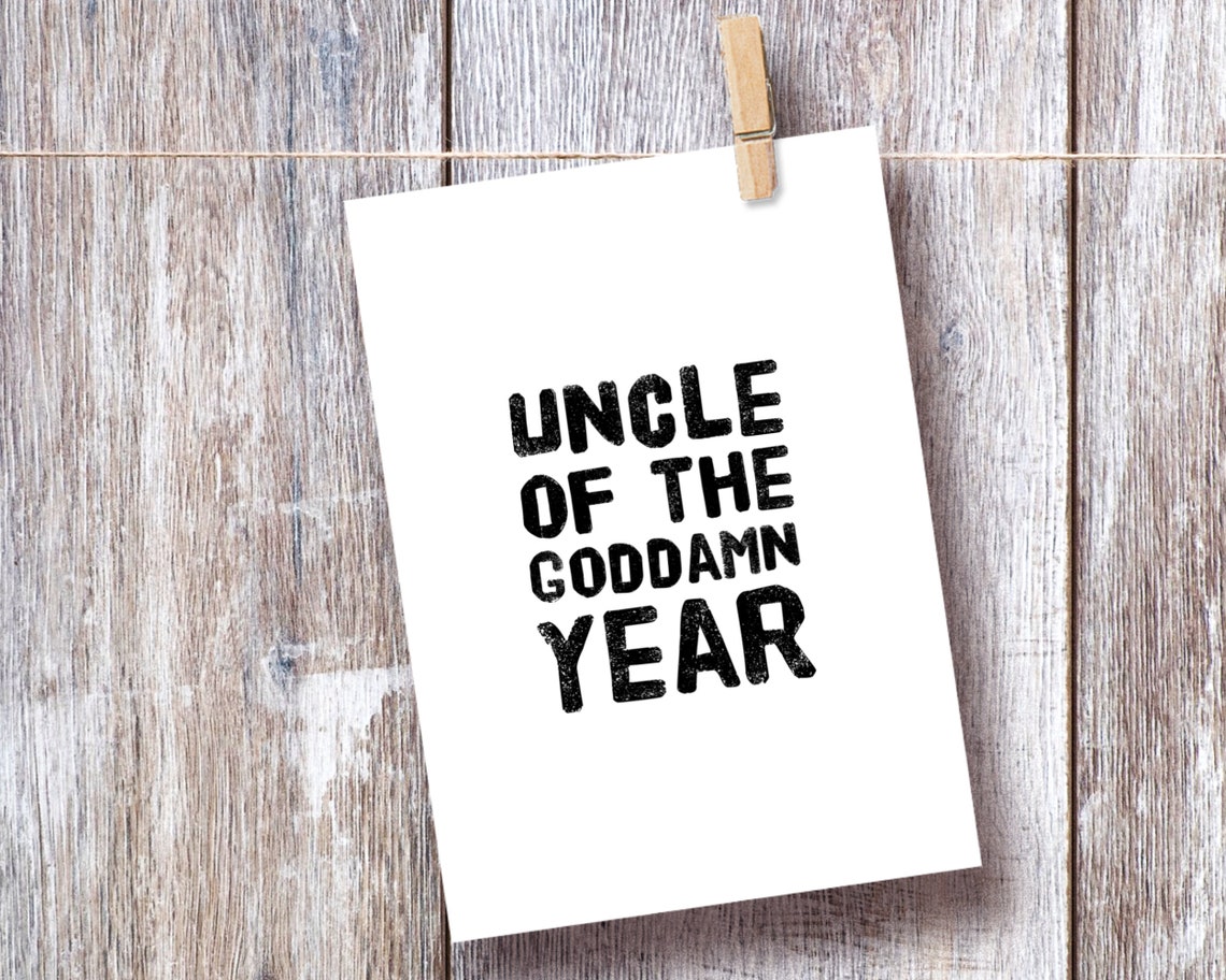 Uncle Card Funny Birthday Card From Niece Fathers Day - Etsy