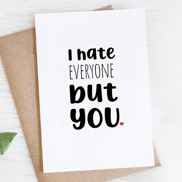 I Hate You Card - Etsy
