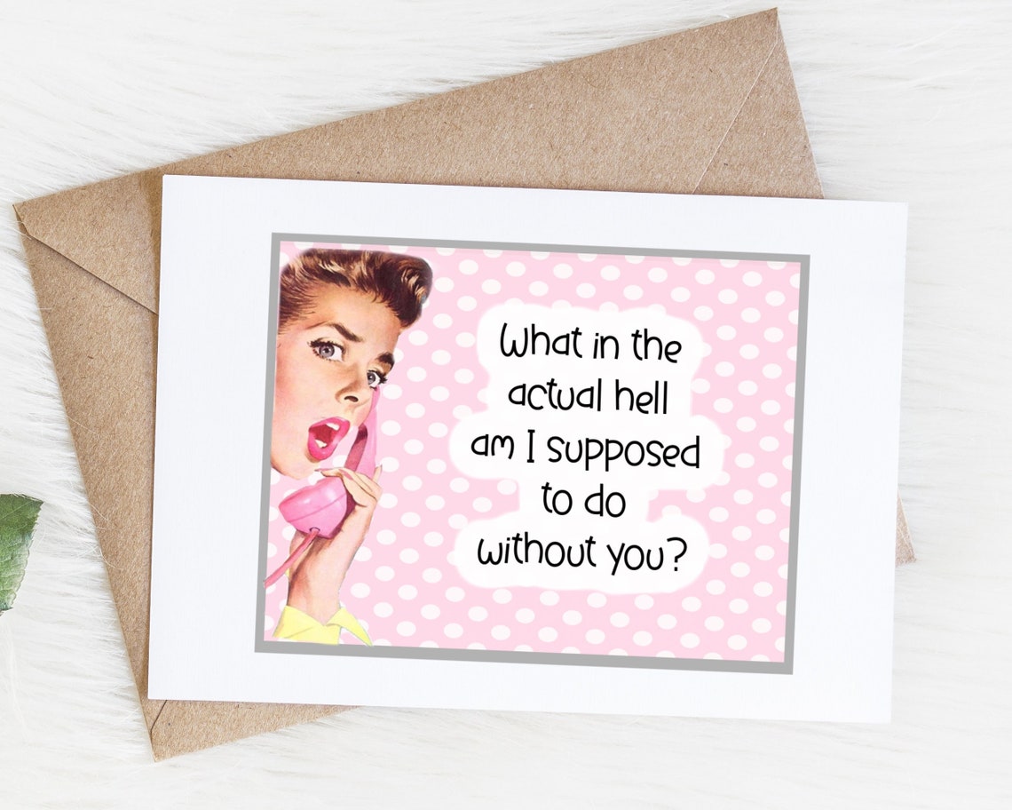 Moving Away Card Funny Goodbye Coworker Leaving Farewell - Etsy