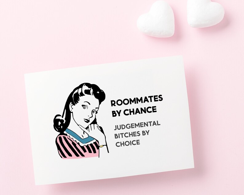 Roommate Gift Friendship Card Funny Friend Birthday - Etsy