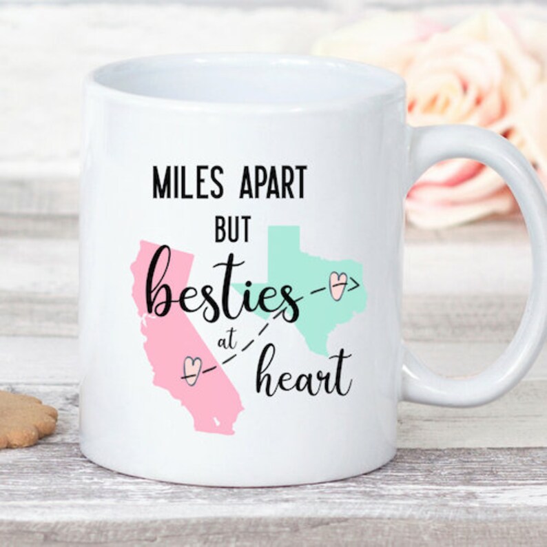 Long Distance Friendship Bestie Mug Personalized Best Friend | Etsy