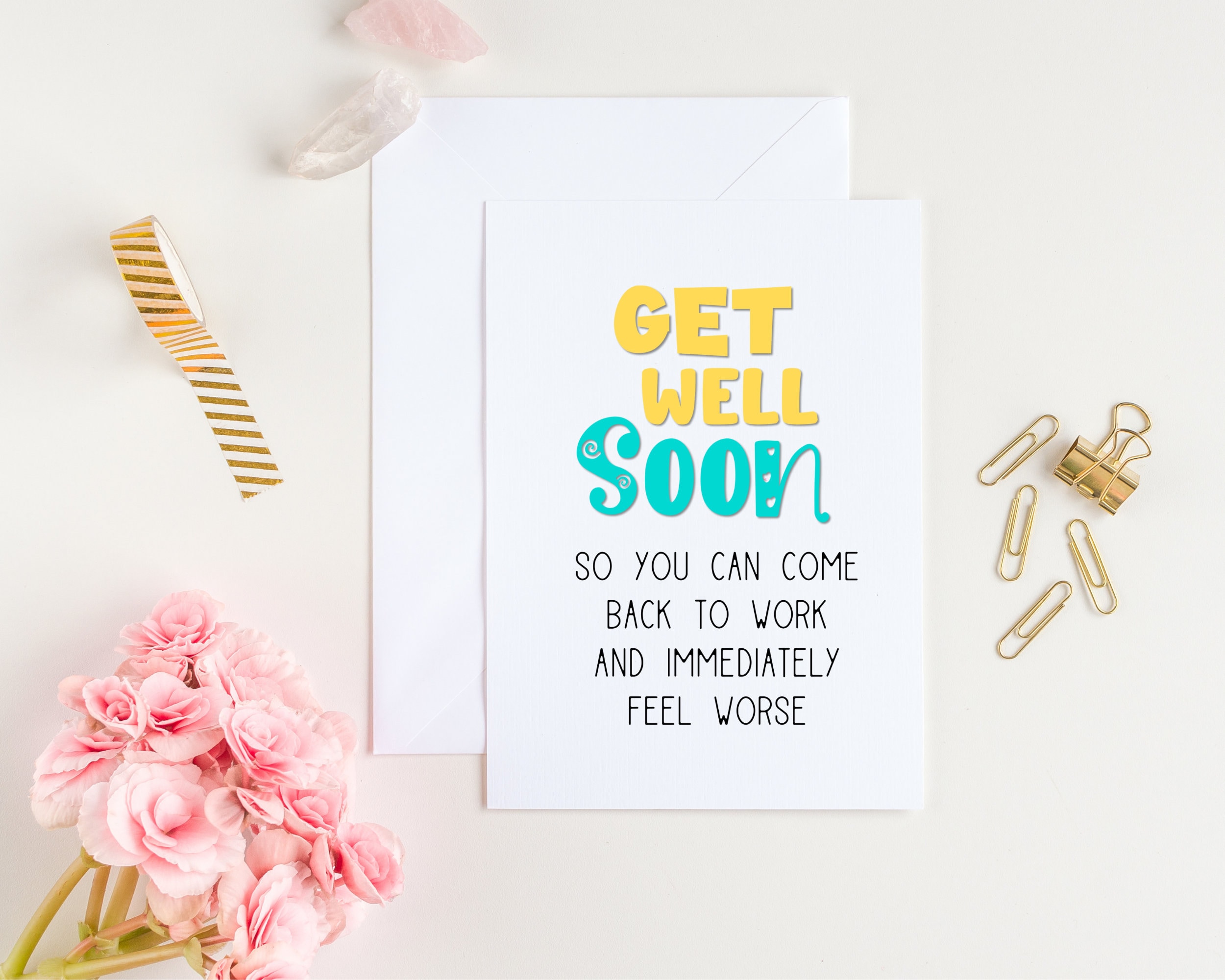Funny Coworker Get Well Soon Card - Etsy