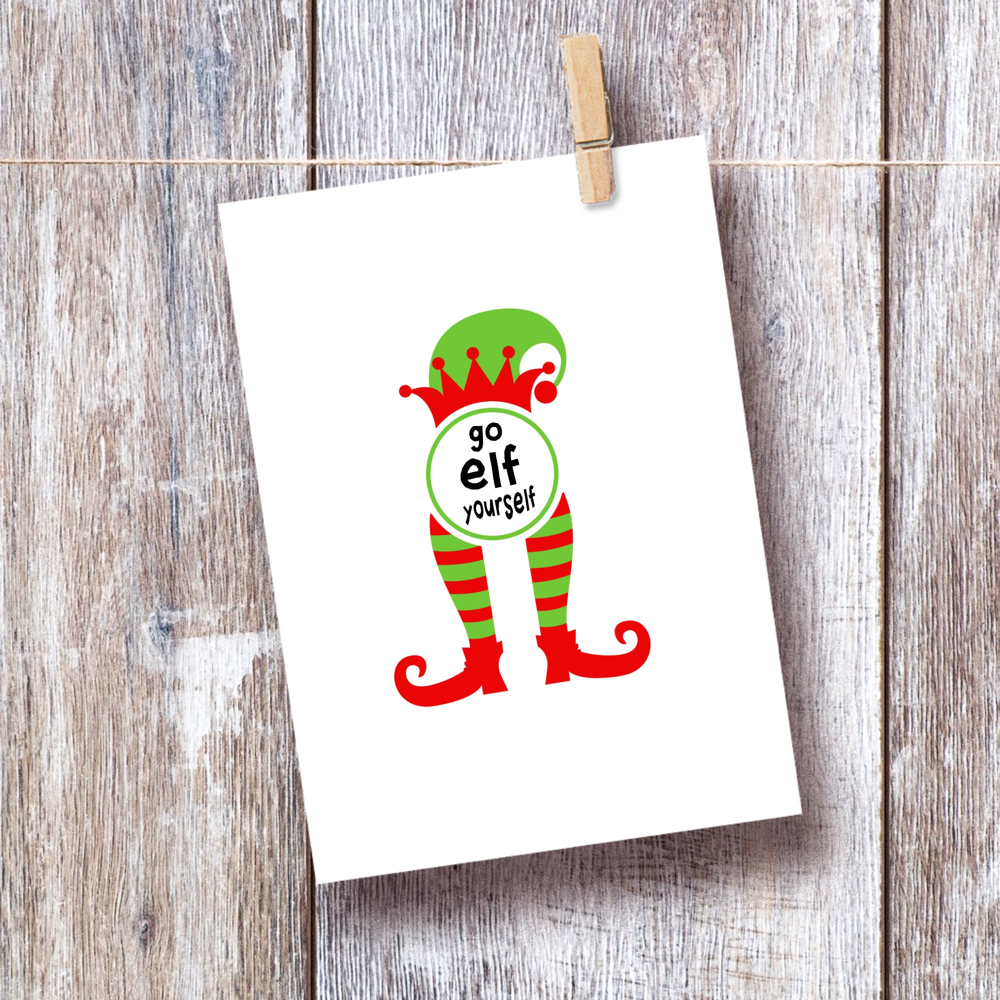 Funny Christmas Card For Friends Go Elf Yourself | Etsy