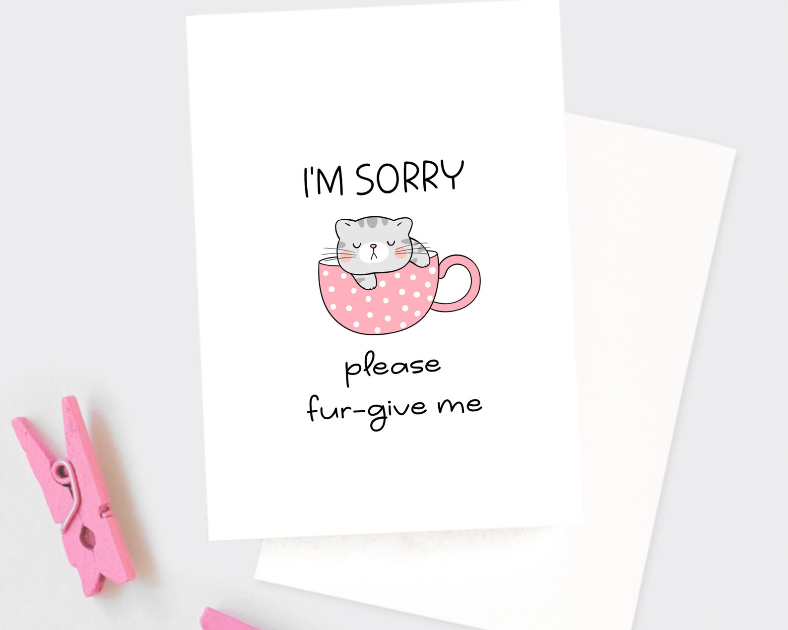 Apology Card I'm Sorry Funny Forgiveness Greeting Card | Etsy