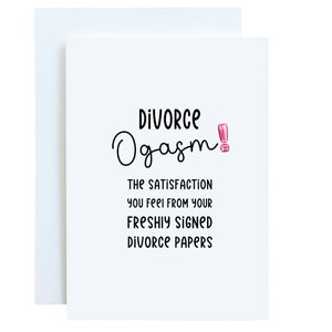 Funny Divorce Card, Congratulations on Your Divorce, Support Greeting ...
