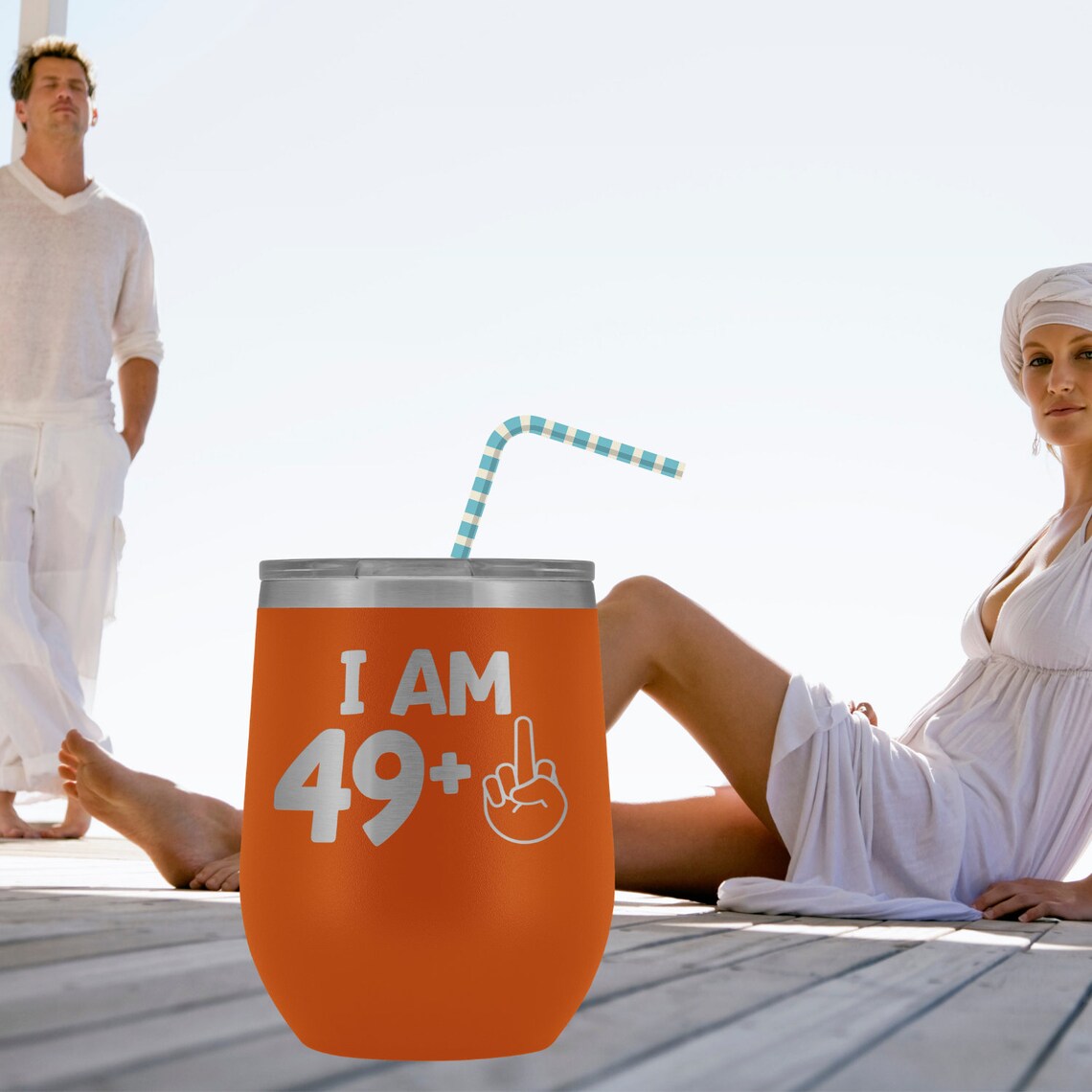 Funny 50th Birthday Gag Gift I Am 49 Plus One Stemless Wine - Etsy