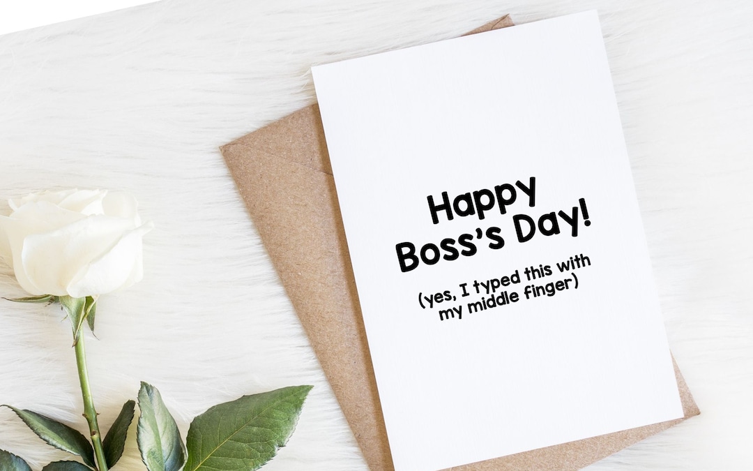 Happy Boss's Day 2019 Card, Funny Appreciation Gift From Employee - Etsy