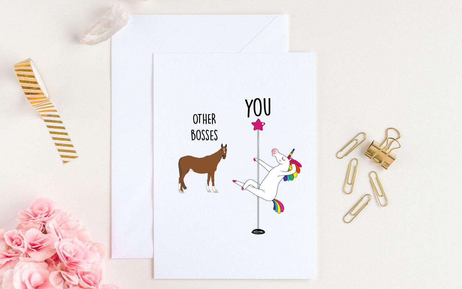 Gift for Boss's Day Female Funny Unicorn Pole Dancer - Etsy