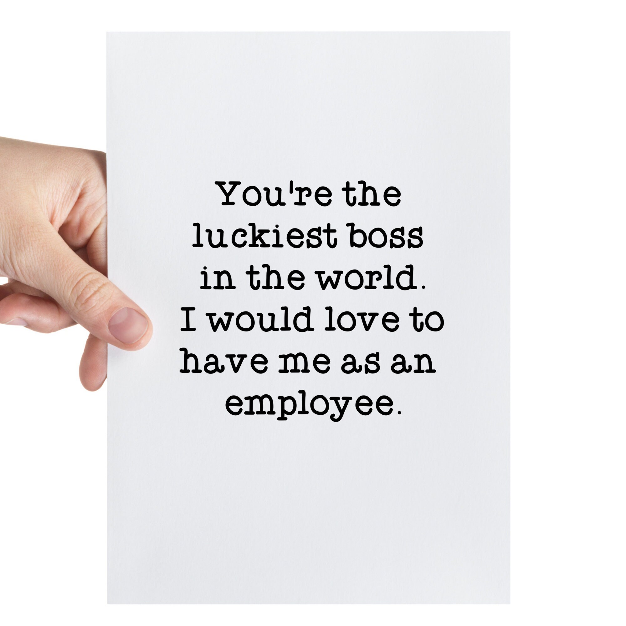 Boss Day Card Funny Bosses Appreciation Gift You're the Luckiest Boss ...