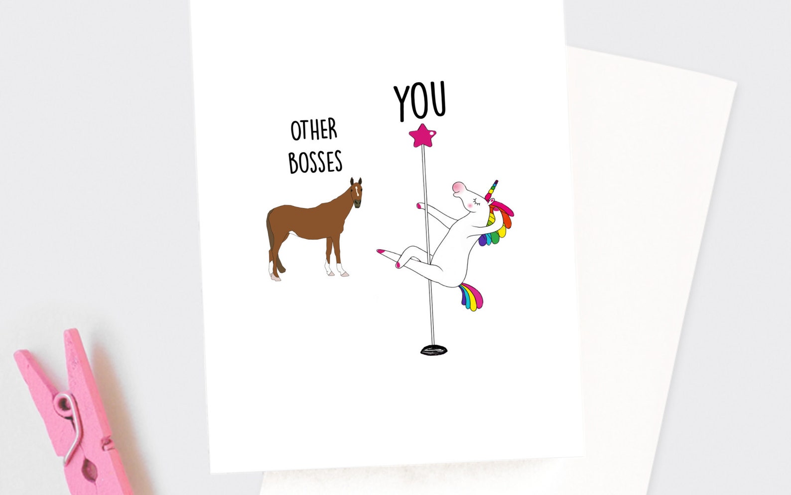 Gift for Boss's Day Female Funny Unicorn Pole Dancer - Etsy
