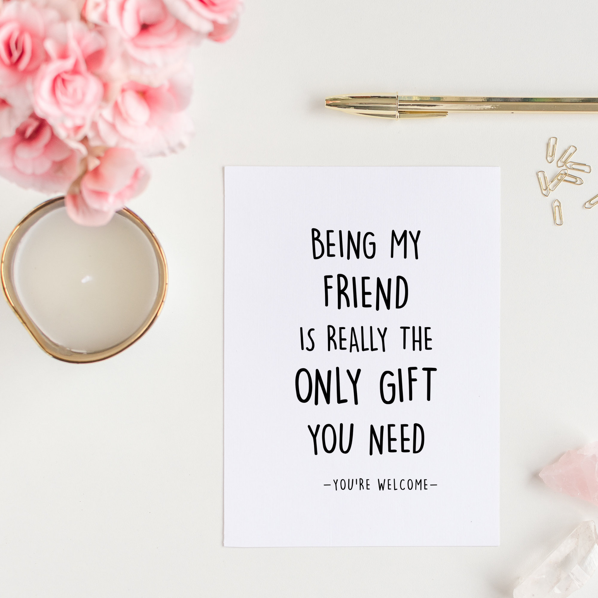 Friend Card Funny Birthday Card Being My Friend Only Gift - Etsy