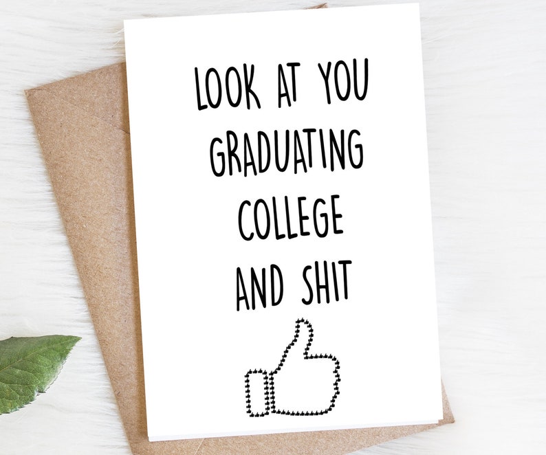 Funny College Graduation Card Look at You Graduating Mature - Etsy