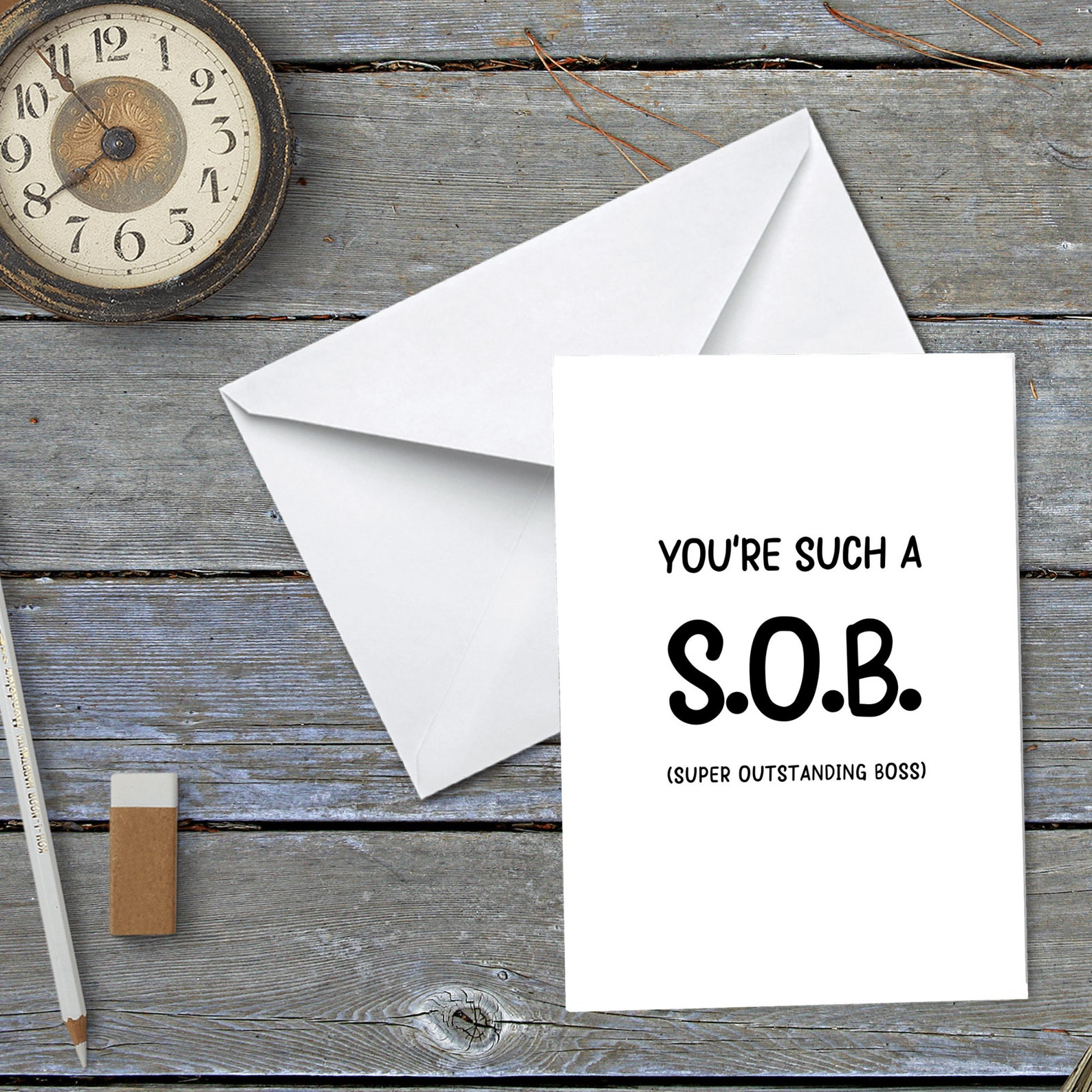 Funny Boss Card Boss s Day Boss Birthday Going Away Etsy