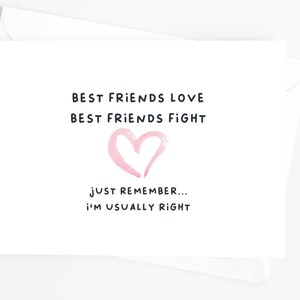 I'm Sorry Card, Funny Apology Card for Best Friend, Forgive Me, Let's ...