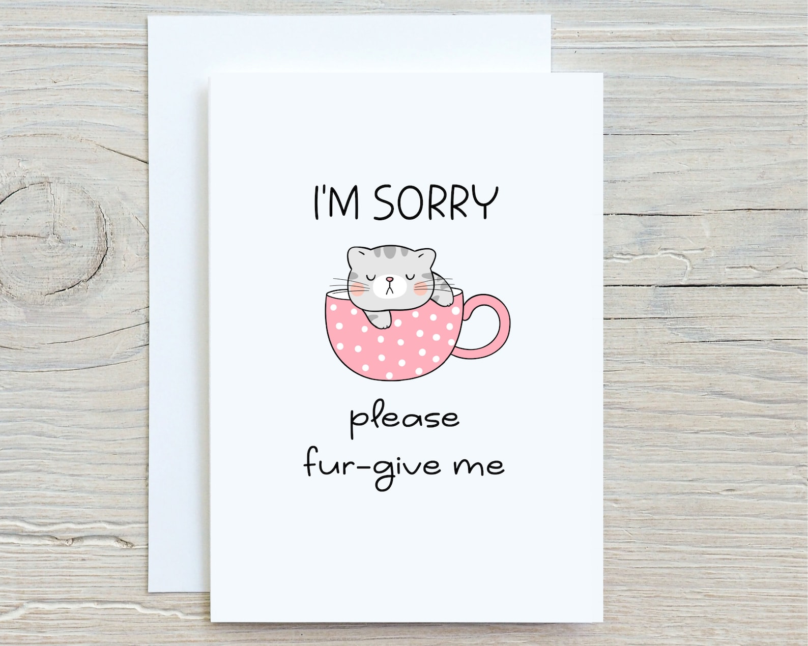 Apology Card I'm Sorry Funny Forgiveness Greeting Card | Etsy