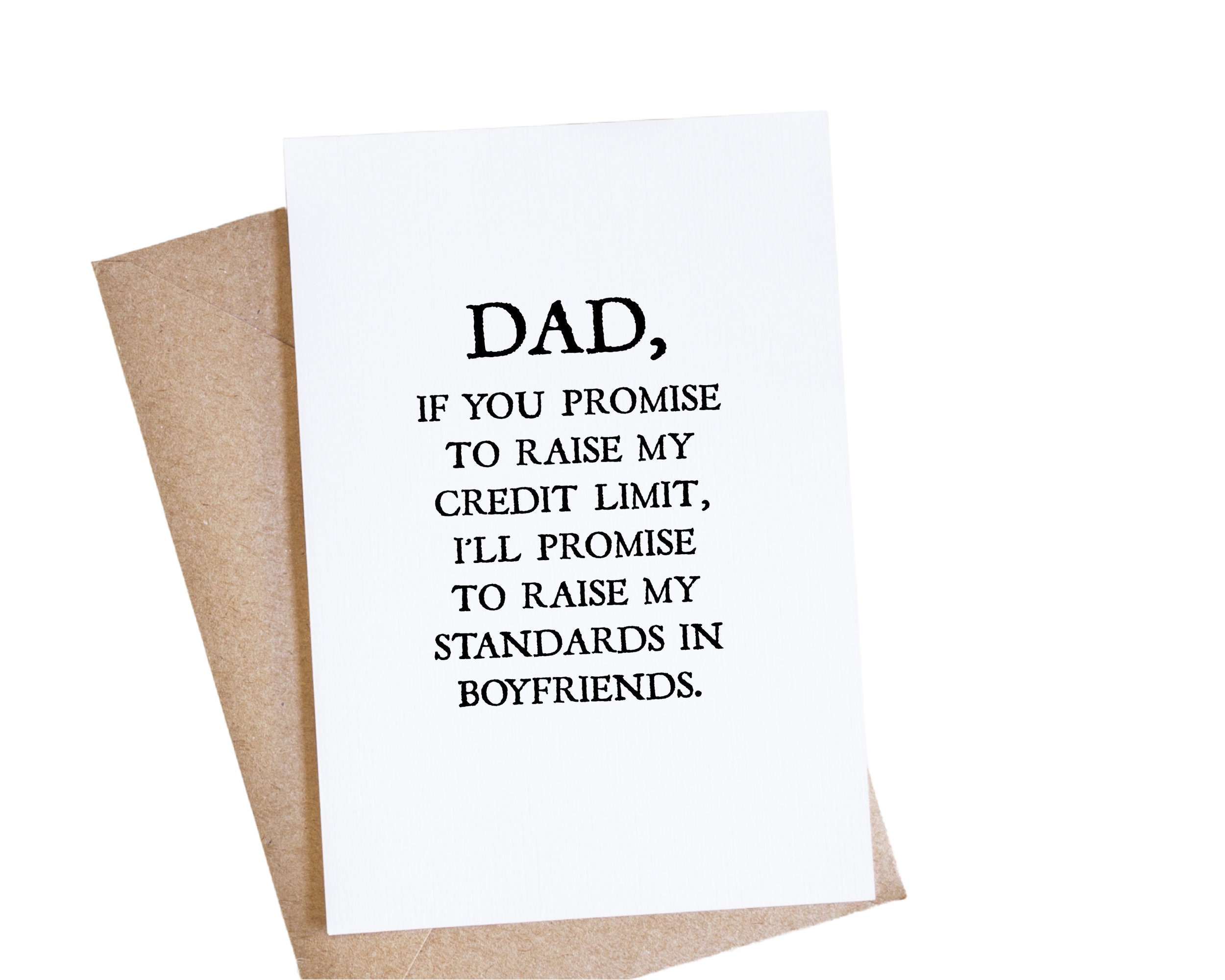 Dad Card From Daughter Funny Fathers Day Dad Birthday Raise | Etsy