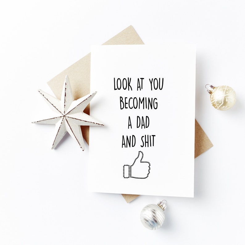 Funny New Baby Card Congratulations Card for Dad First Time - Etsy