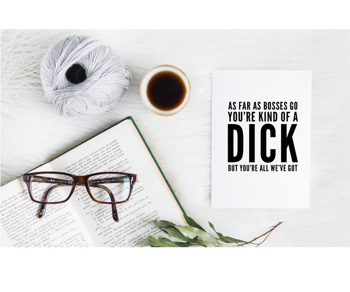 Boss Card, Funny Inappropriate Greeting Card From the Group, Bosses ...