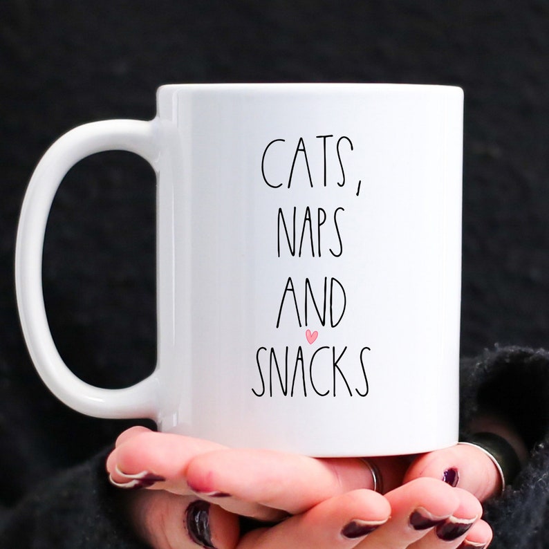 Cats Naps and Snacks, Funny Cat Lover Gift, Coffee Mug - Etsy