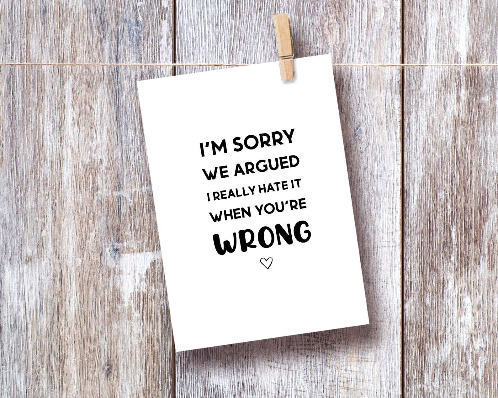 Sorry Card Apology Card I'm Sorry We Argued Funny - Etsy