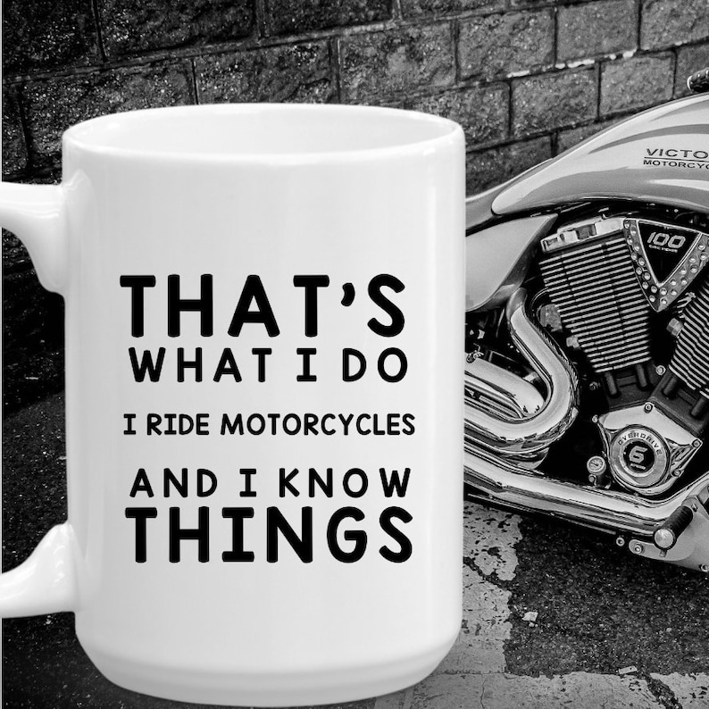 Motorcycle Mug Funny Gift for Man White Coffee Cup - Etsy