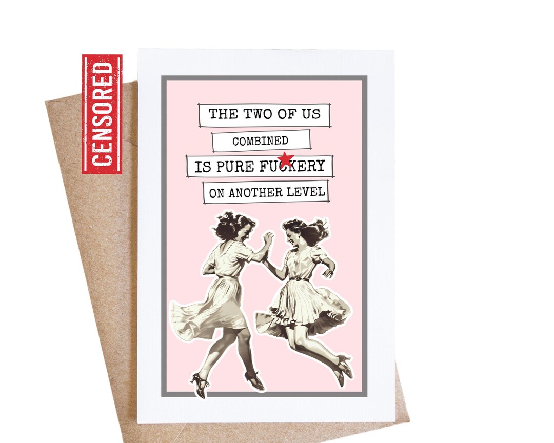 BFF Birthday Card, Funny Bestie Gift, Sarcastic Friendship Card Between ...