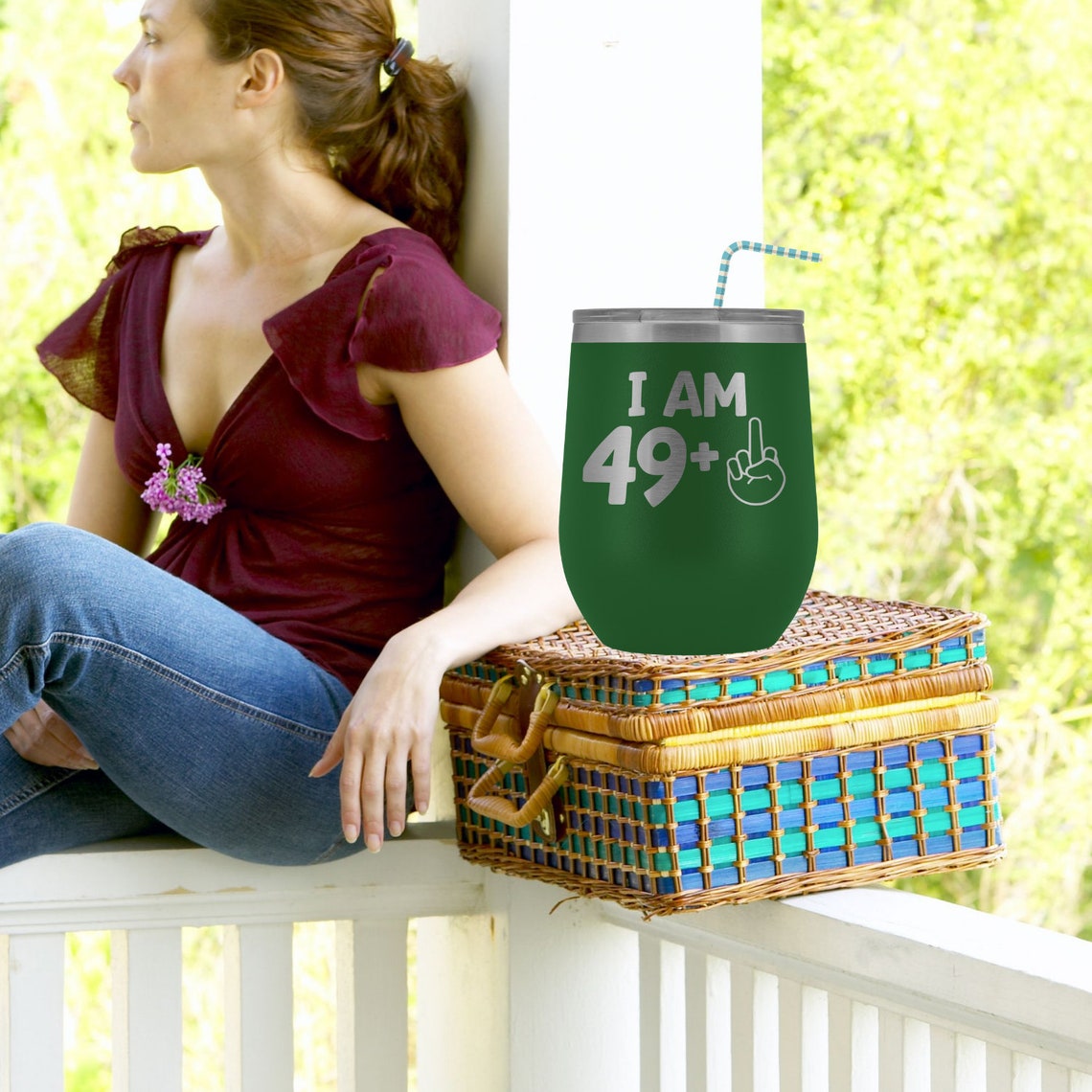 Funny 50th Birthday Gag Gift I Am 49 Plus One Stemless Wine - Etsy