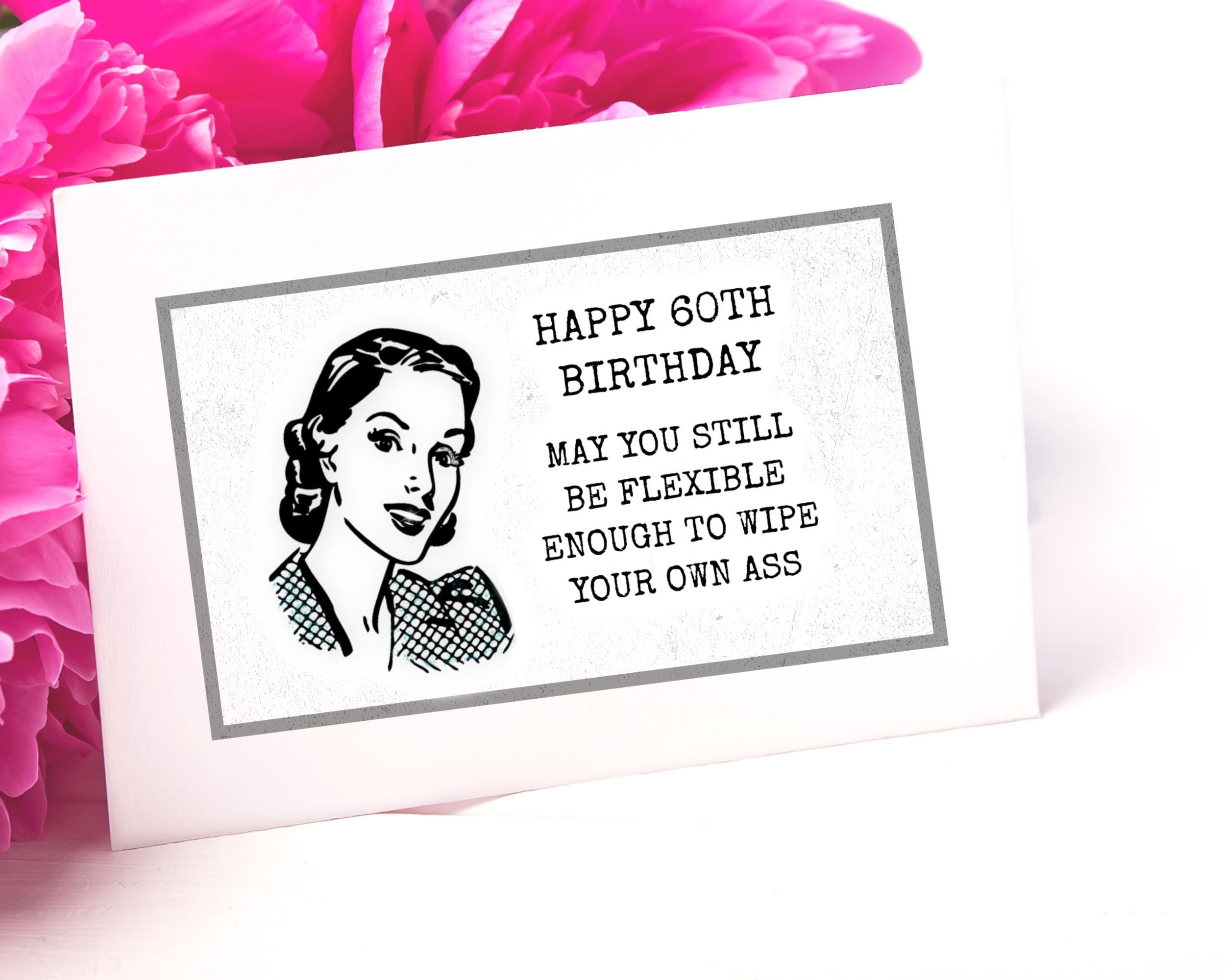 Funny 60th Birthday Card, Turning Sixty, Humorous Greeting Card for Men ...