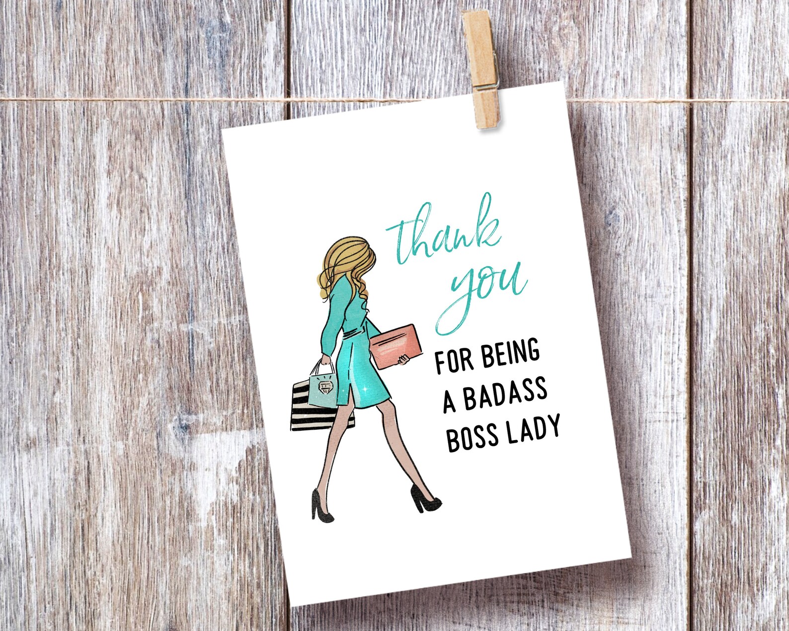 Boss Day Card Female Boss Thank You Bosses Appreciation - Etsy