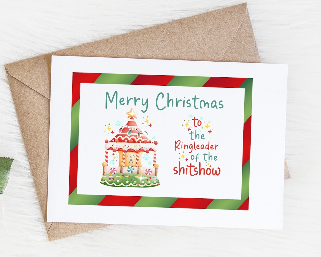 Boss Christmas Card, Ringleader of the Shitshow, Funny Mature Adult ...