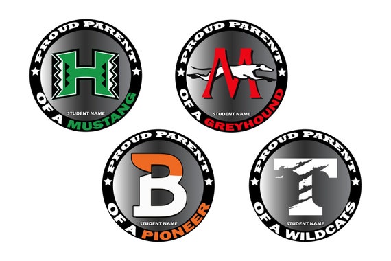 Custom School Spirit Sticker Proud Parent Car Decal - Etsy