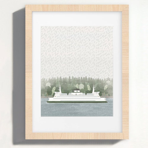 Seattle Ferry Fine Art Print Washington Ferry Bainbridge - Etsy