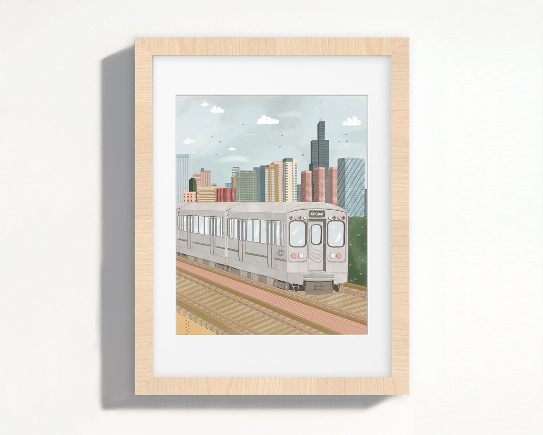 Chicago L | CTA Art Print | West Loop | Gift for Traveler - Etsy
