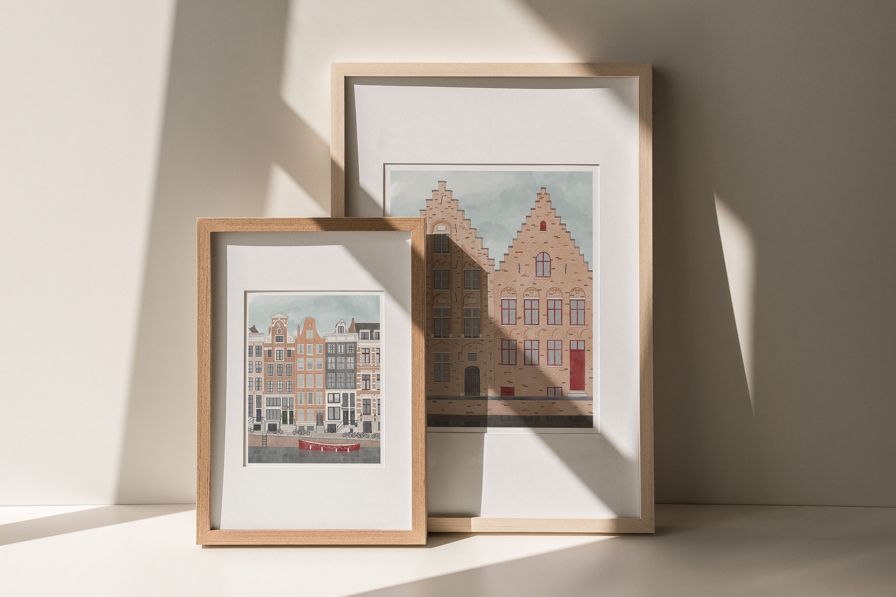 Amsterdam Art Print Dutch Illustration 8x10 Print Travel - Etsy