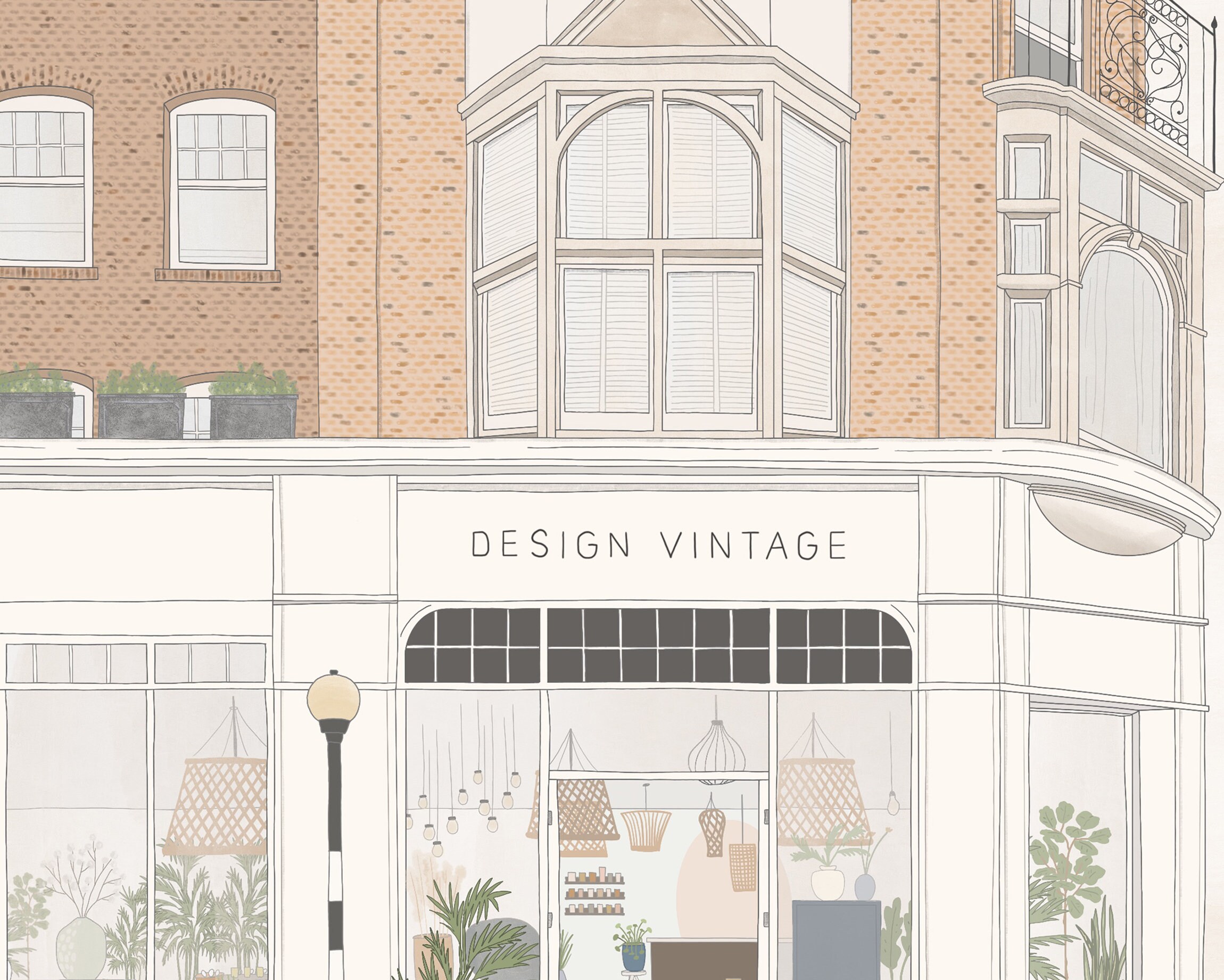 Set of 3 Postcards European Storefronts Illustrated Prints | Etsy