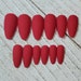 Candy Apple Red Fake Nails, Press on Nails, False Nails, Faux Nails ...