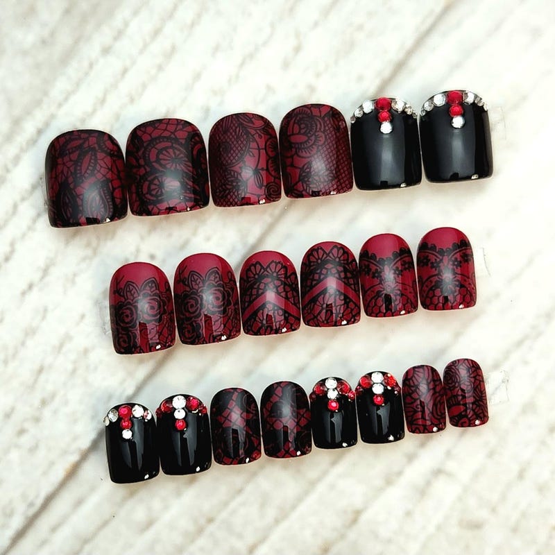 Fake Nails Nail Art - Etsy
