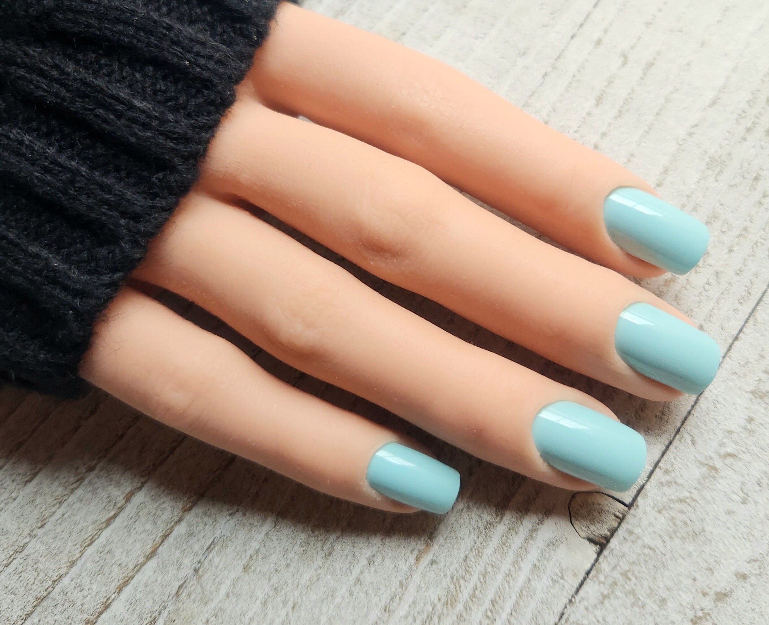 Light Blue Matte Nails