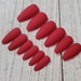 Candy Apple Red Fake Nails, Press on Nails, False Nails, Faux Nails ...