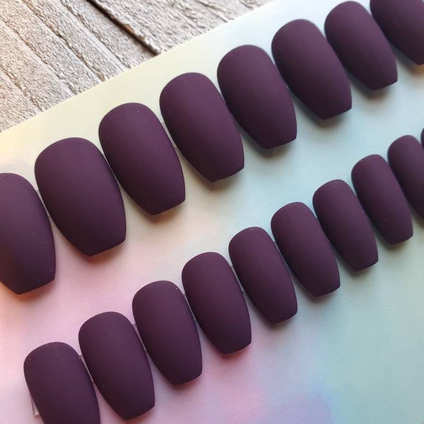 Matte Fake Nails - Etsy