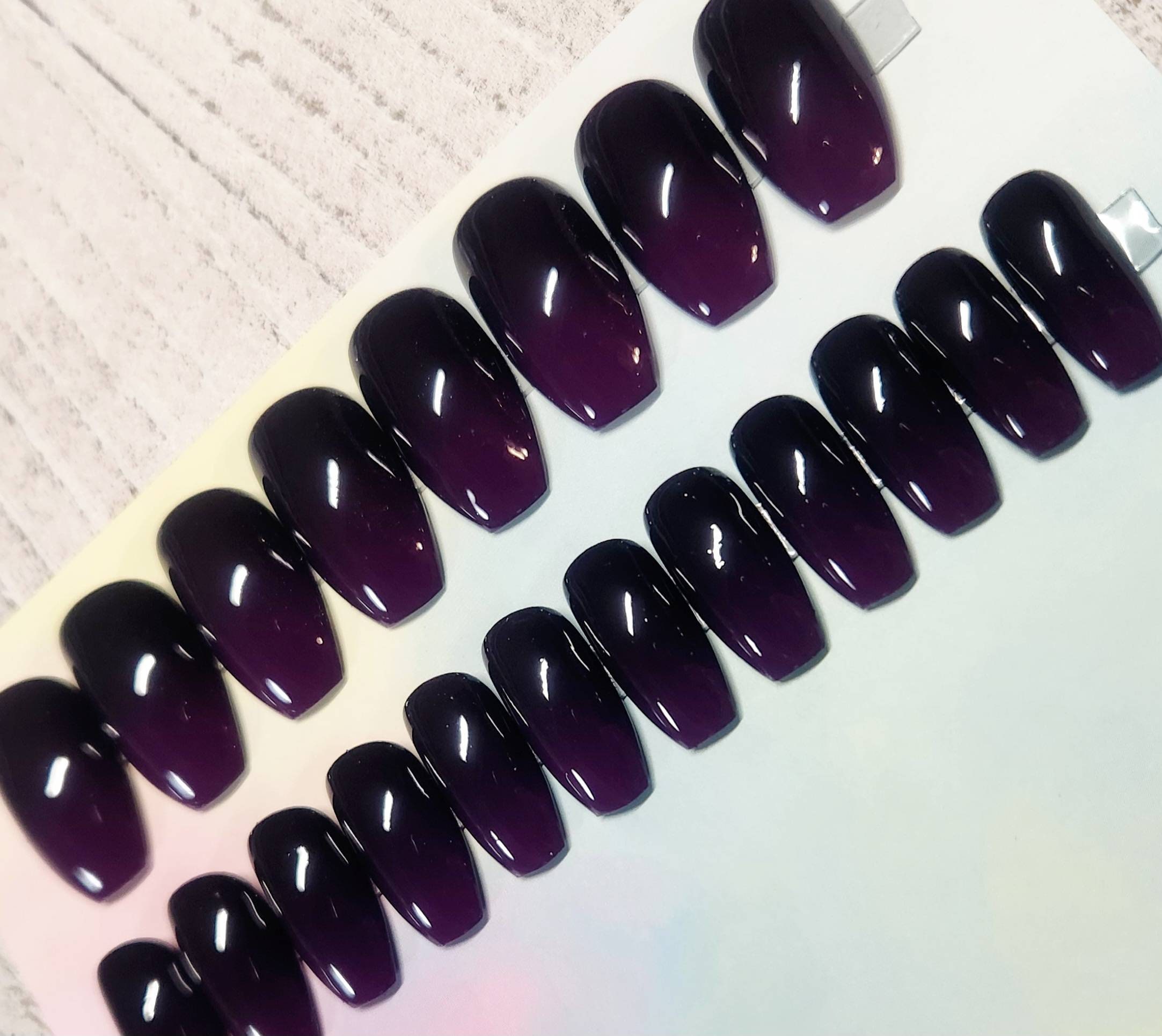 Purple Black Ombre Nail