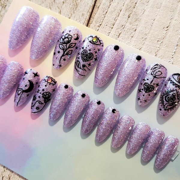 Wide False Nails - Etsy