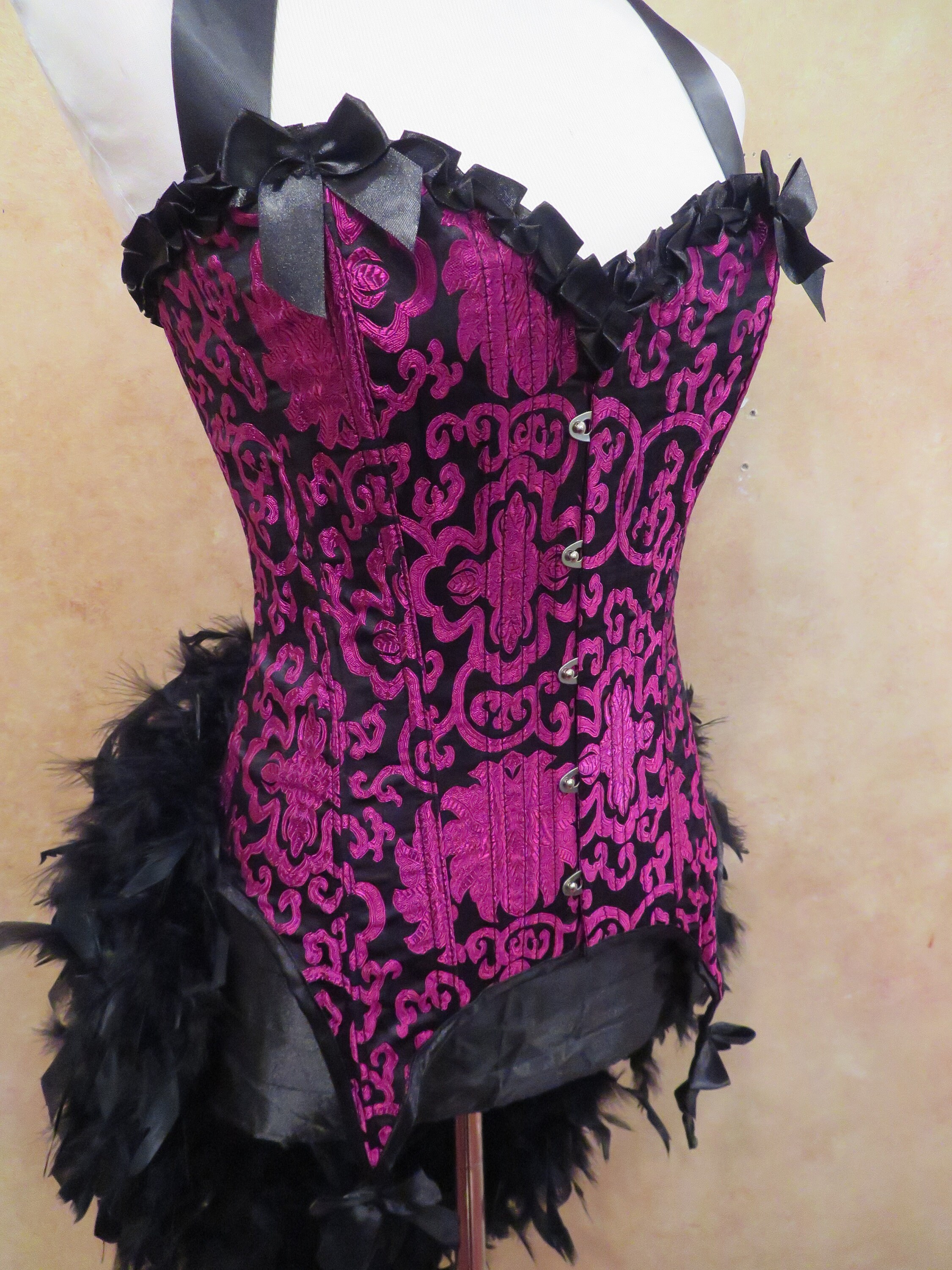 NASHVILLE MARDI GRAS Ring Master Dress Corset Feather Carnival Circus ...