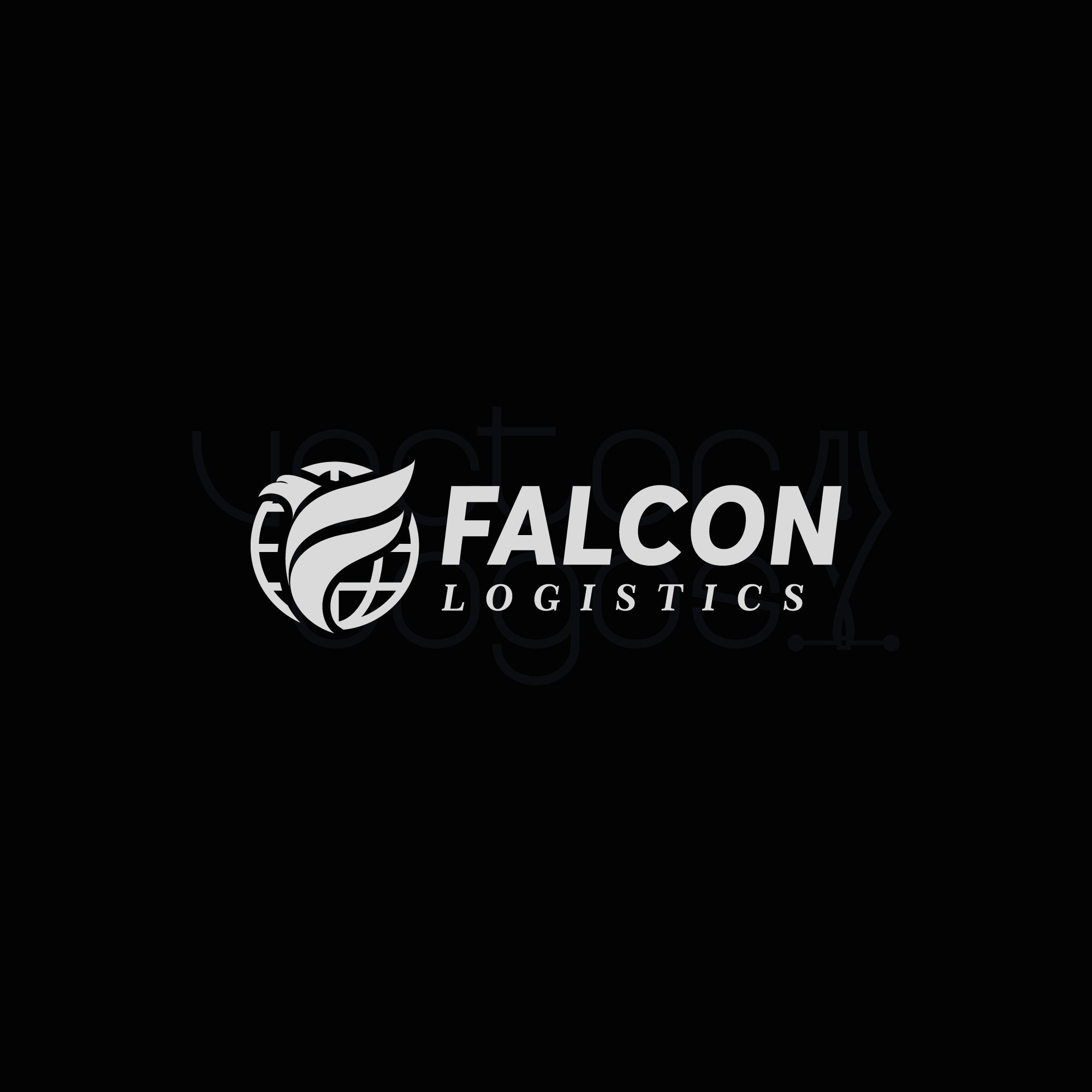 Falcon Logo Design + Customization, Logistic Logo, Transportation Logo ...