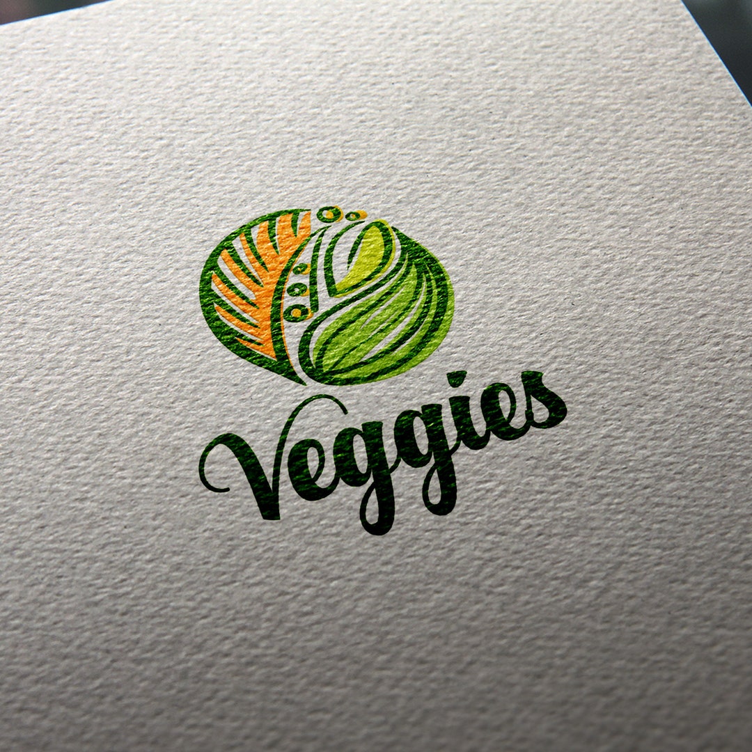 Veggies Logo Design + Customization, Food Logo, Vegan Logo, Delivery ...