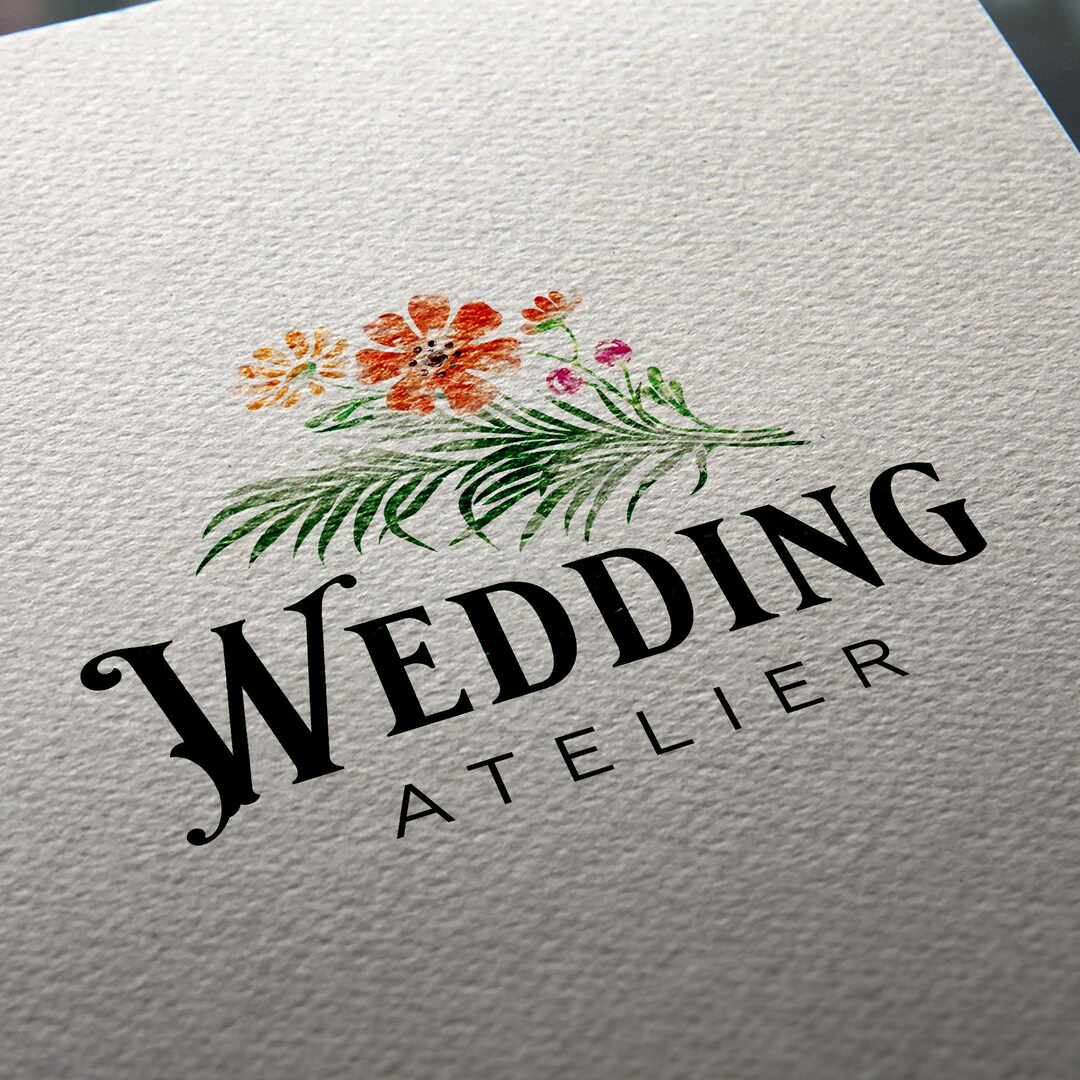 Wedding Logo Design + Customization, Flower Shop Logo, Photography Logo ...