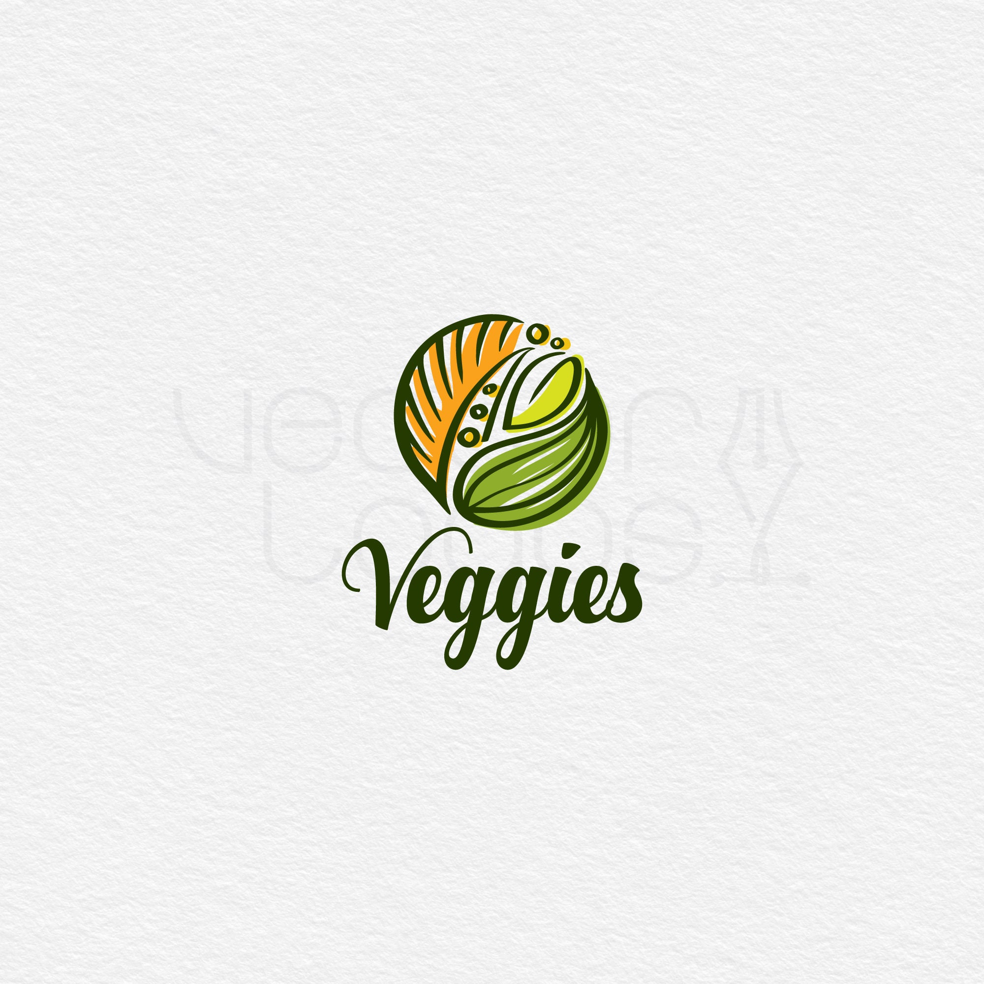 Veggies Logo Design + Customization, Food Logo, Vegan Logo, Delivery ...