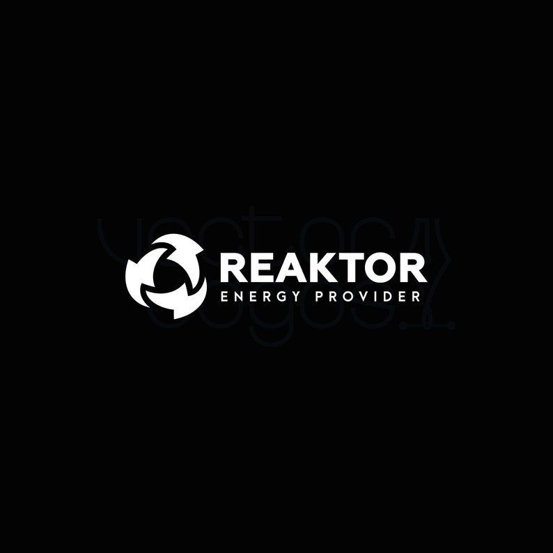 Reaktor Logo Design Customization Electrical Logo Reactor - Etsy
